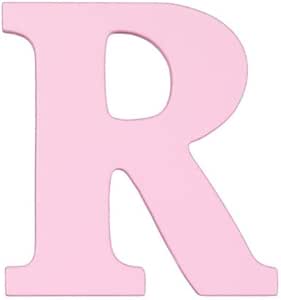 Para colgar en la pared madera letra R, color rosa: Amazon.es: Bebé