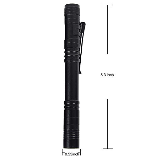 Pen Flashlight, Led Mini Penlight Super Bright Pocket Clip Pen Light ...