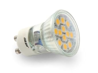 GU11 LED BULB 2,4W WITH 12 x 5050 EPISTAR SMD LEDs WARM WHITE, PERFECT ...