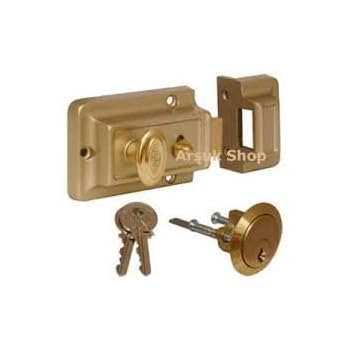 Solid Brass Cylinder - Surface Mount Rim Nightlatch (Finger Pull ...
