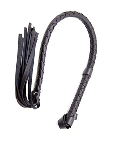 RIDIN Leather Crop 33'' Whip, Black Riding Whip, Horses Crops, Leather ...