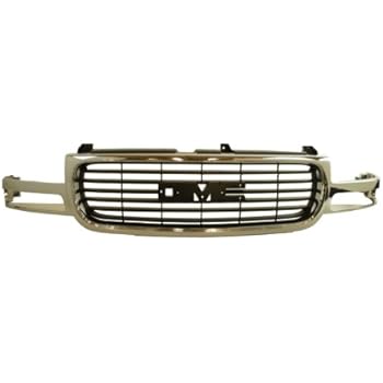 Amazon.com: CarPartsDepot, Front Grille Chrome Frame Black Insert ...