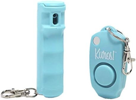 Kuros By Mace Brand Pocket Pepper Spray & Personal Alarm Combo (Turquoise) – 10’ Self Defense ...