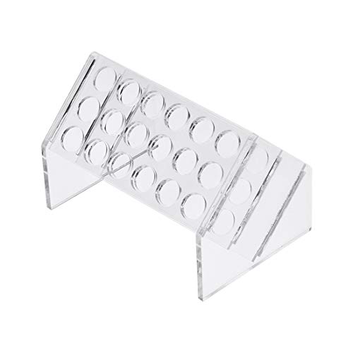 uxcell Slant Rack Acrylic Test Tube Holder 18 Wells for 10ml/15ml ...