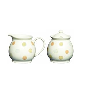 Kitchen Craft Classic Collection Ceramic Sugar Pot and Cream Jug Set ...