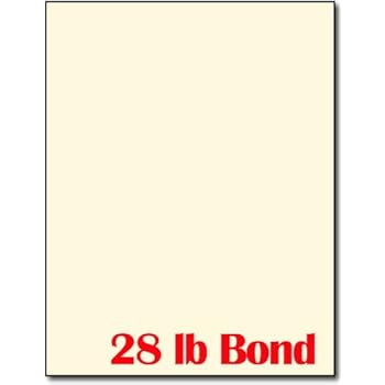 Amazon.com : 28lb Bond Linen Cream Paper - 500 Sheets : Cardstock ...
