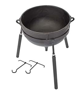 Amazon.com : COOKAMP 10-Gallon Heavy Duty Cast Iron Jambalaya Pot, with ...