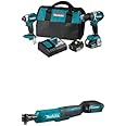 Makita XT269T 18V LXT Lithium-Ion Brushless Cordless 2-Pc. Combo Kit (5.0Ah) with Makita XRW01Z ...