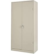 Amazon.com: Tall Metal Storage Cabinet Locking Steel Storage Cabinet ...