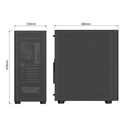 DarkFlash DLC Mesh PC Case ATX Tower Type Case High Cooling Performance ...