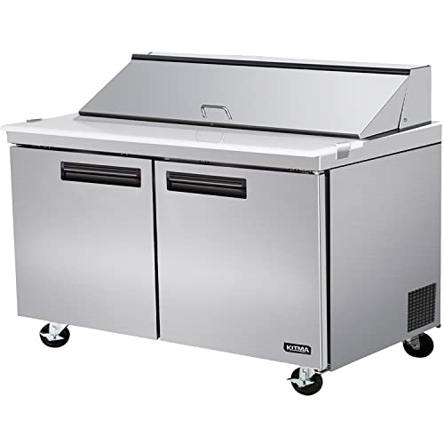 KITMA 60 inches Sandwich prep Table Refrigerator 2 Door Commercial ...