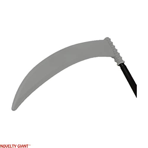 Giant Plastic Grim Reaper Scythe Costume Accessory Prop Silver, Black ...
