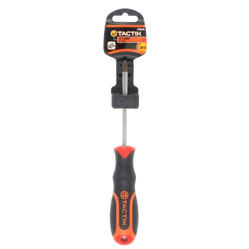 Tactix 205037 Number-2 Phillips Screwdriver, 100mm/4-Inch, Black/Orange ...