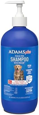 Adams Plus Flea & Tick Shampoo with Precor for Cats, Kittens, Dogs ...