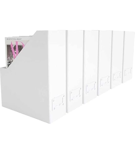 Staples Magazine File Holder 24 Pack White Cardboard Magazine File ...