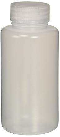 Azlon 301665-0016 LDPE Wide Mouth Plastic Lab Sample Bottle, 500 ml/16 ...