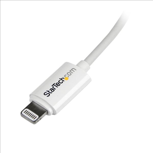 StarTech.com 0.3m (11in) Short White Apple 8-pin Lightning Connector to ...