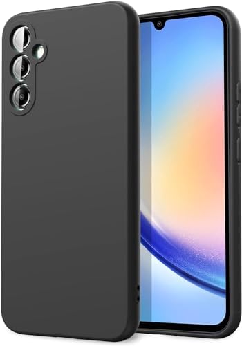 (Samsung Galaxy A24) Shockproof Liquid Silicone Back Case Cover with ...