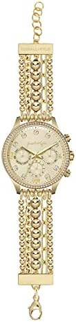 Kendall + Kylie Ladies Quartz Movement Gold with Crystal Dial Analog ...
