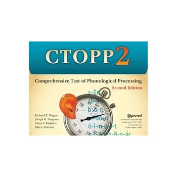 Amazon.com: Ctopp-2: Comprehensive Test of Phonological Processes (The ...