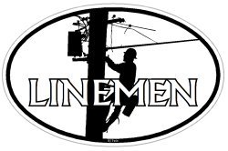 Amazon.com: Linemen / Lineman Union electrician oval decal sticker ...