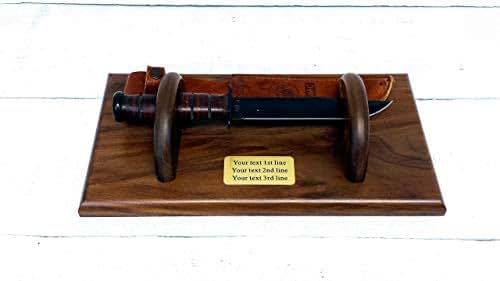 Amazon.com: KA-BAR USMC Knife Display Holder Solid Walnut Wood Custom ...