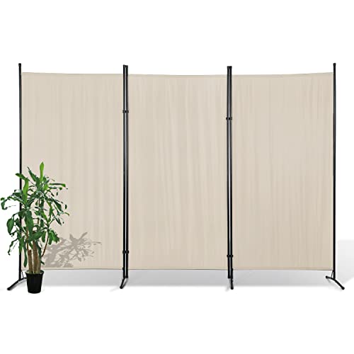 Partition Room Dividers,3-Panel Folding Privacy Screens 6 Ft Portable ...
