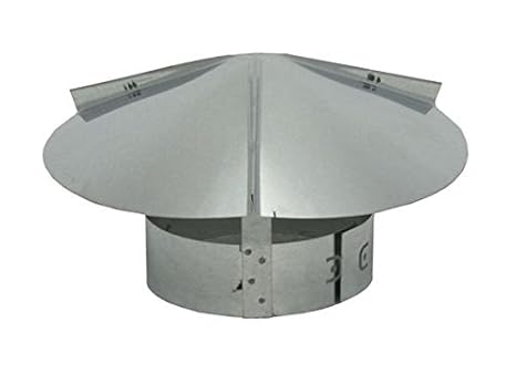 Amazon.com: Chimney Flue Cone Top Rain Cap with Screen - Galvanized 9 ...