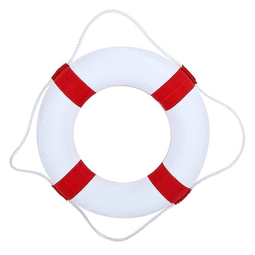 Life Preserver Ring, 52cm/20inch Solid Foam Life Buoy with Perimeter ...