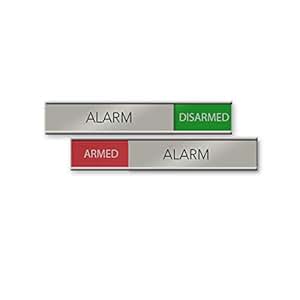 Amazon.com : Alarm Armed/Disarmed Slider Nameplate and Sign (Red/Green ...