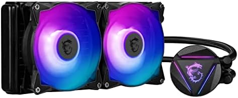 MSI MAG Core Liquid 240R CPU Cooler, ARGB Lighting, 4200 RPM Pump Speed ...