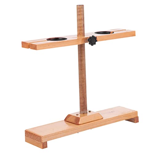 Homoyoyo Adjustable Wooden Funnel Stand With 2 Holes - Khaki Funnel ...