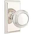 Emtek Privacy Set, Rectangular Rosette, Norwich Knob, Polished Nickel ...