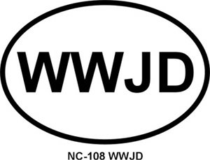 Amazon.com: WWJD Oval Bumper Sticker: Automotive