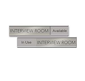 Amazon.com : Interview Room Slider Sign, 6" x 1""Available/in Use ...