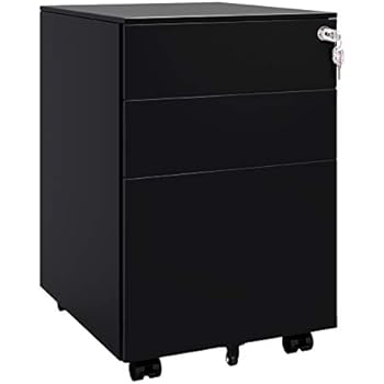 Amazon.com: DEVAISE 3 Drawer File Cabinet with Lock, Steel Mobile ...