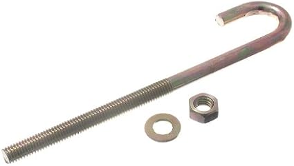 Amazon | フックボルトm8 X 160 MM withナットとワッシャーYZP (パックof 12 ) | 接合金具