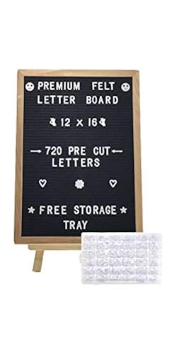 Felt Letter Board 12x16-720 PRE-Cut Letters + Free Sorting Tray ...