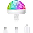USB Party Lights Mini Disco Ball,Led Small Magic Ball Sound Control DJ Stage Light Colorful ...