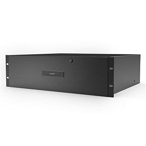 AC Infinity Rack Mount Drawer 4U with Aluminum Faceplate, with Lock and ...