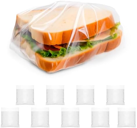 PUREVACY Fold Top Plastic Sandwich Bags 6.75 x 6.75", Pack of 2000 ...