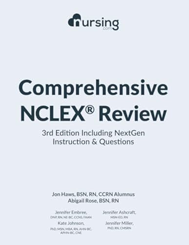 Comprehensive NCLEX Review: 3rd Edition Including NextGen Instructions ...