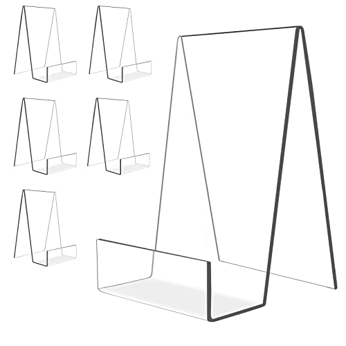6'' x 4'' Acrylic Book Display Stand Clear Easel with Ledge Tablet ...
