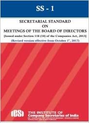 Secretarial Standard - I (Revised) : ICSI Publications, ICSI: Amazon.in ...