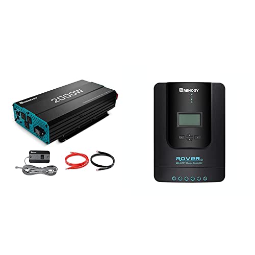 Renogy 2000W Pure Sine Wave Inverter + Renogy 40A MPPT Solar Charge ...