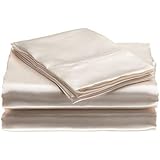 Amazon.com: Bedify Bedding 100% Pure Silk Satin Sheet Set 4pcs, Silk ...