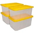 Amazon.com - CX BLACK & YELLOW®, 27-Gallon Heavy Duty Clear Storage ...