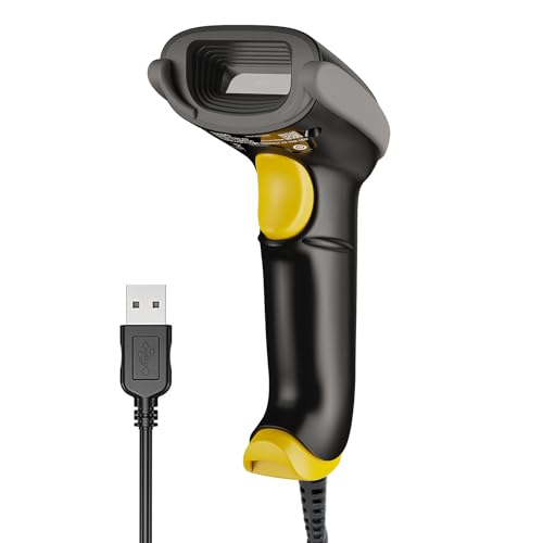 TEEMI 2D Barcode Scanner USB Wired Virtual COM Handheld Automatic QR ...