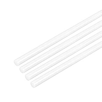 Amazon.com: uxcell Plastic Round Rod 1/8 inch Dia 20 inch Length White ...