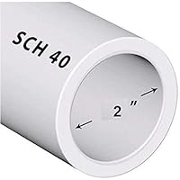 Amazon.com: PVC Pipe Sch40 2 Inch (2.0) White Custom Length ...